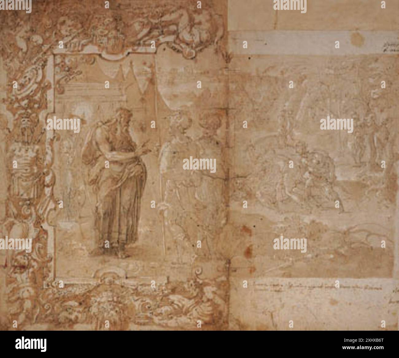Drawing by Jan van der Straet (1523–1605) for a tapestry depicting the ...
