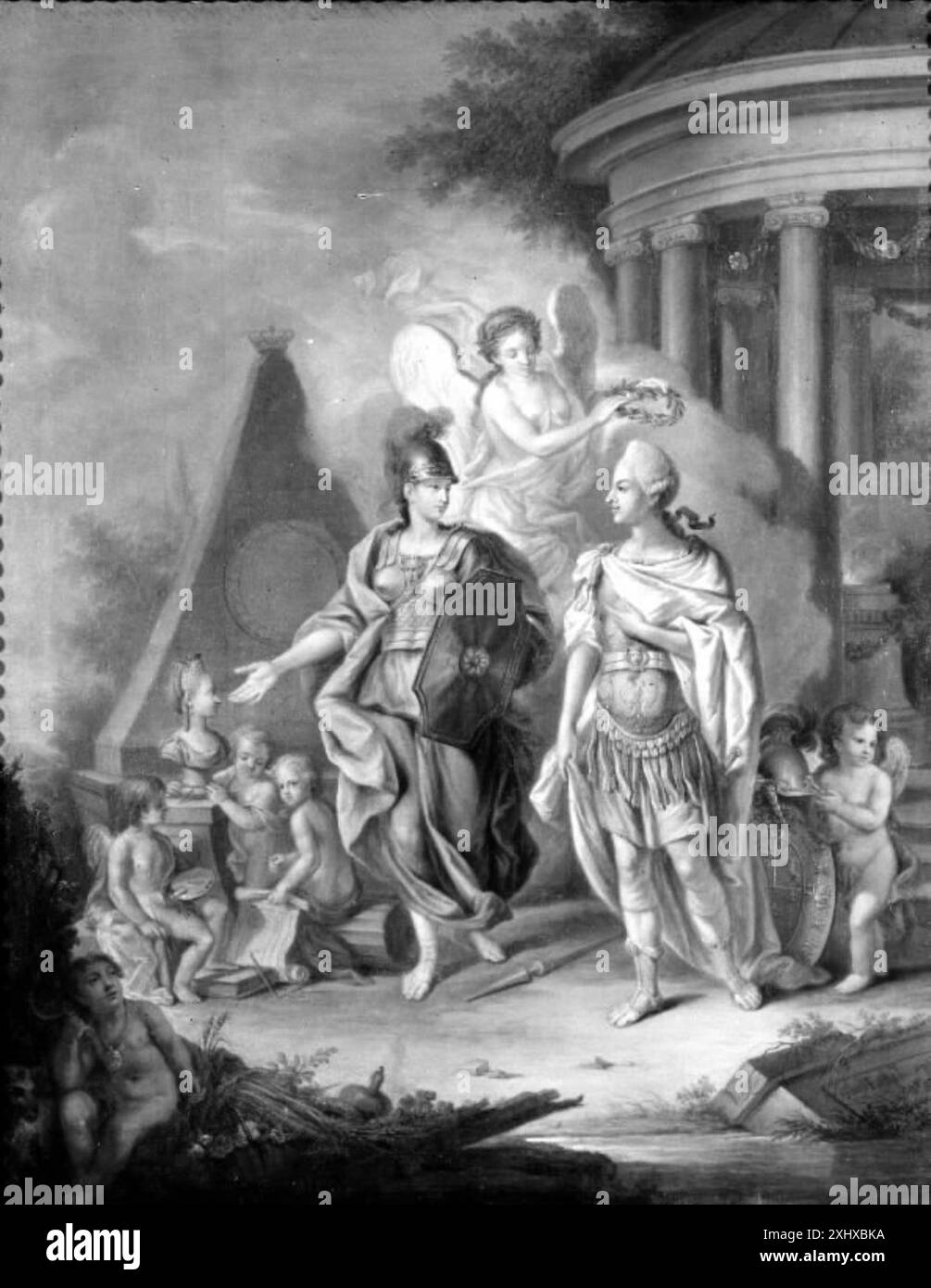 A painting by Georg Mathias Fuchs depicting Christian VII as the ...