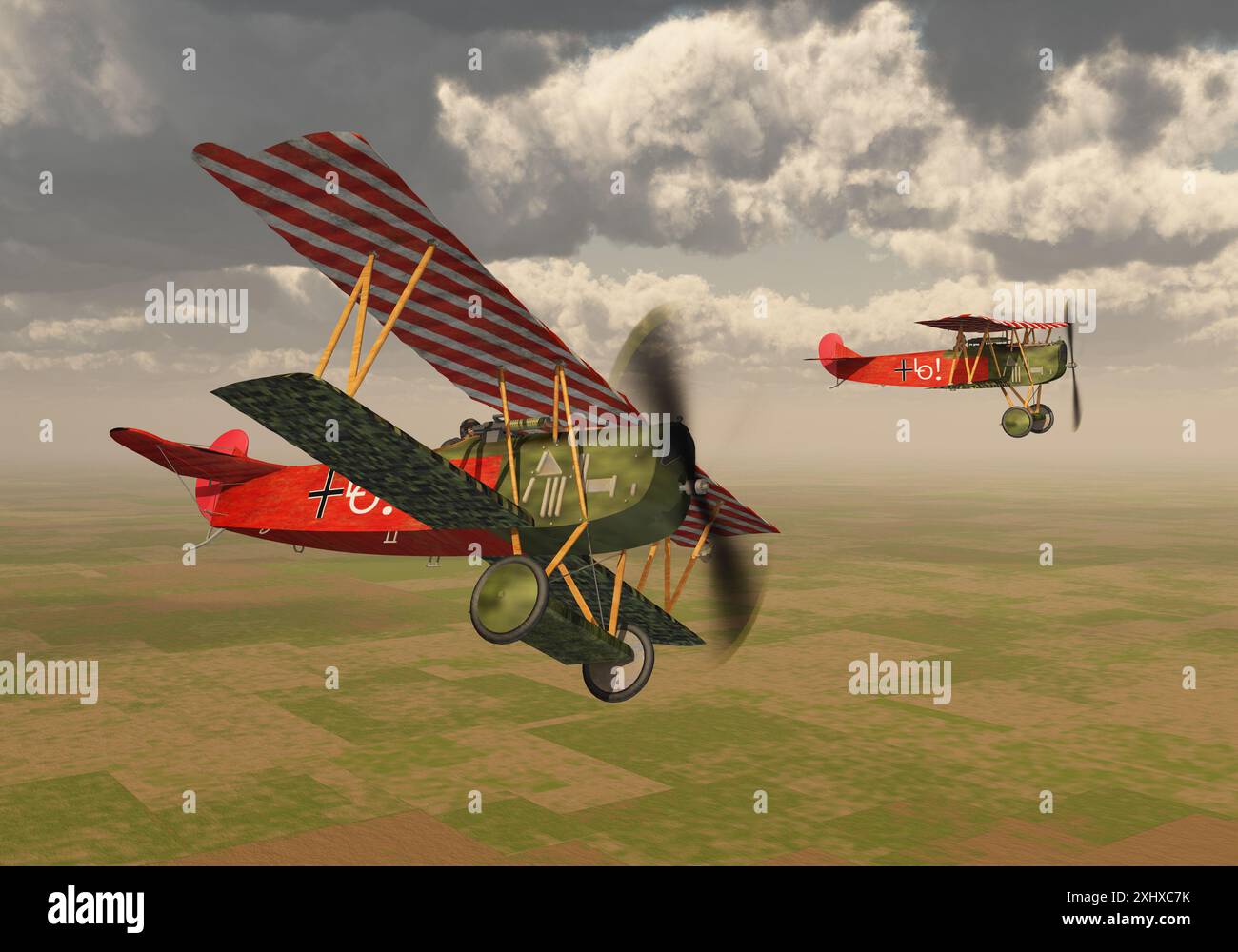 German fighter planes of World War I Stock Photo - Alamy