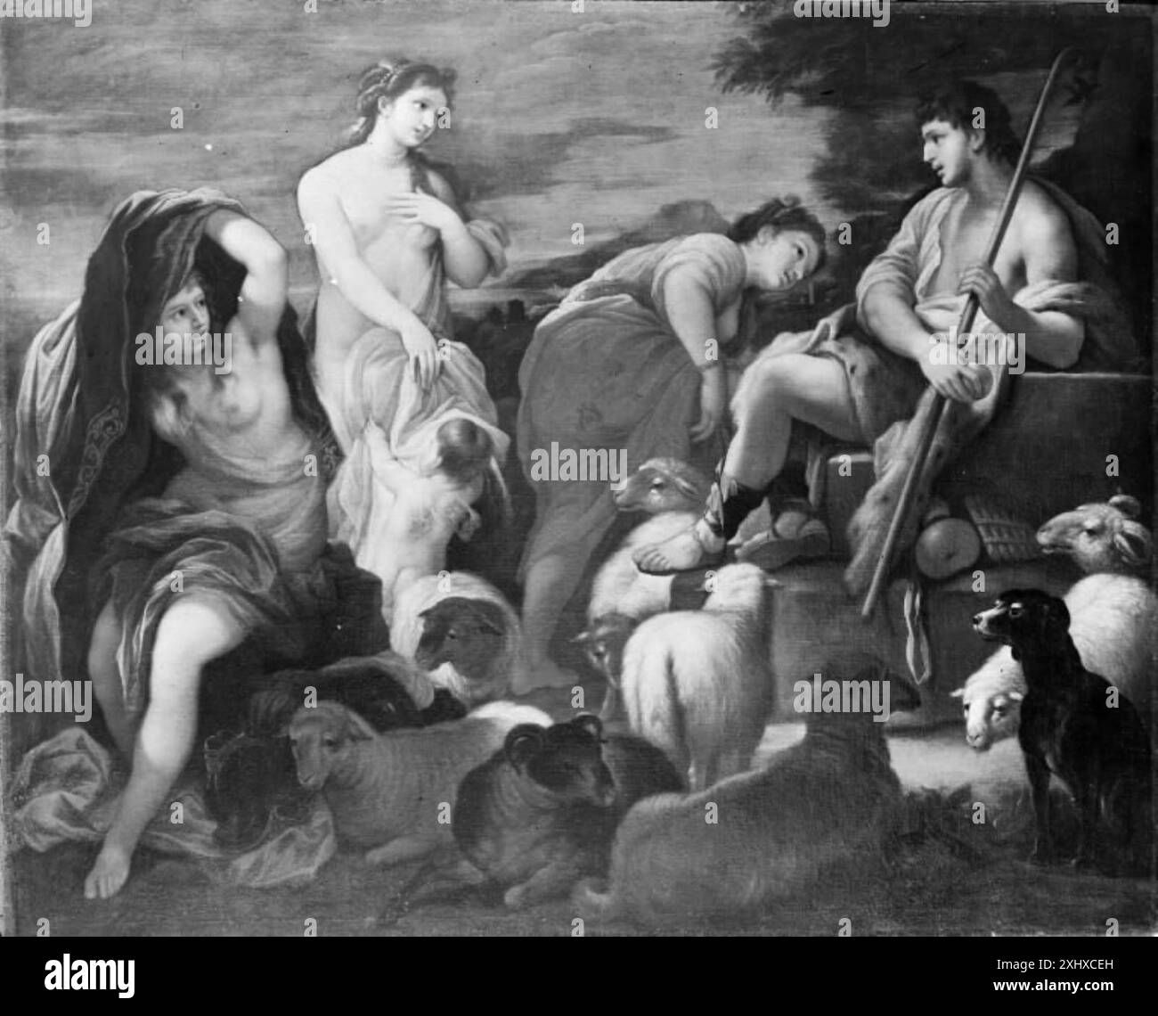 Baroque painting by Luca Giordano depicting the mythological scene of ...