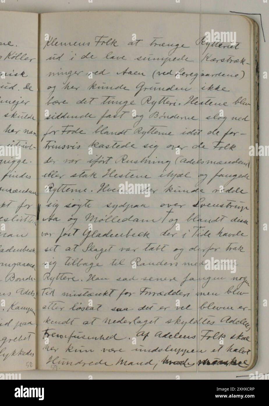 Notes and drawing by Niels Larsen Stevns documenting Skipper Klemente's ...