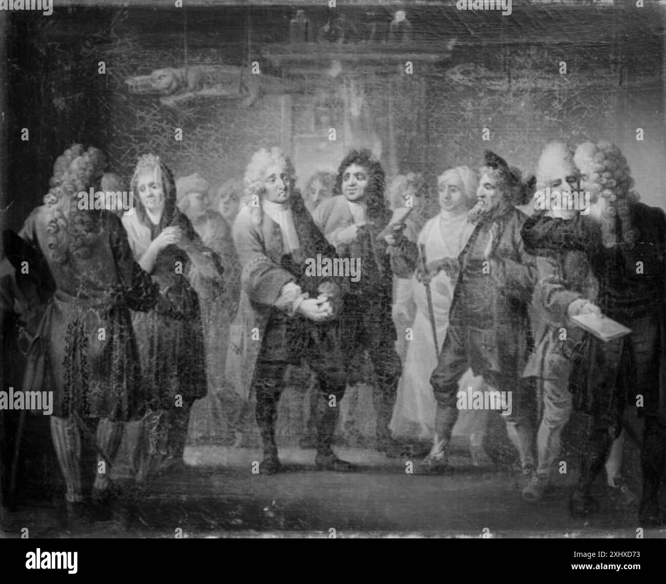 Painting depicting the fifteenth scene of 'The Arabic Powder', showing ...