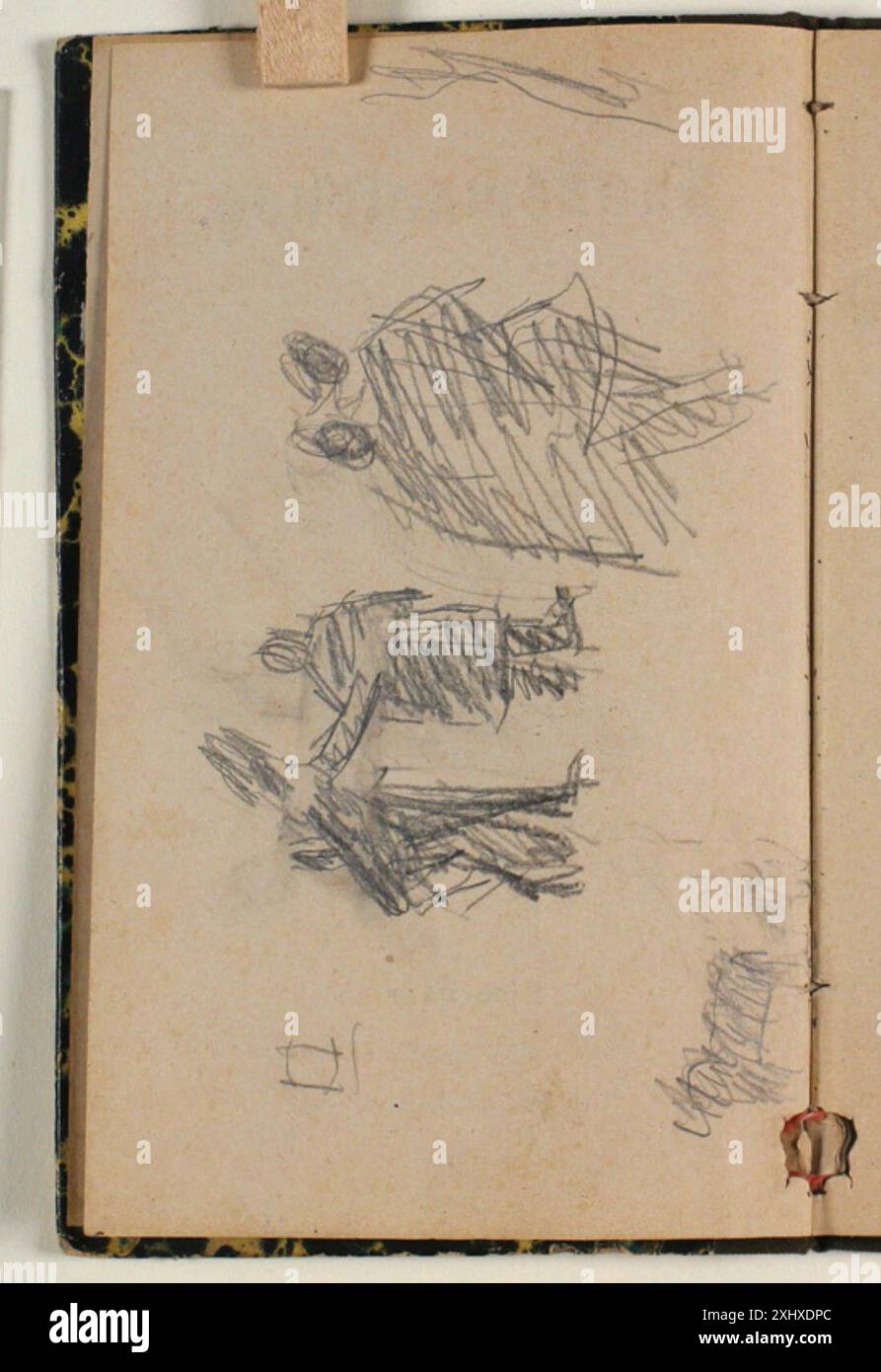 A pencil drawing by Niels Larsen Stevns (1864–1941) serving as a ...