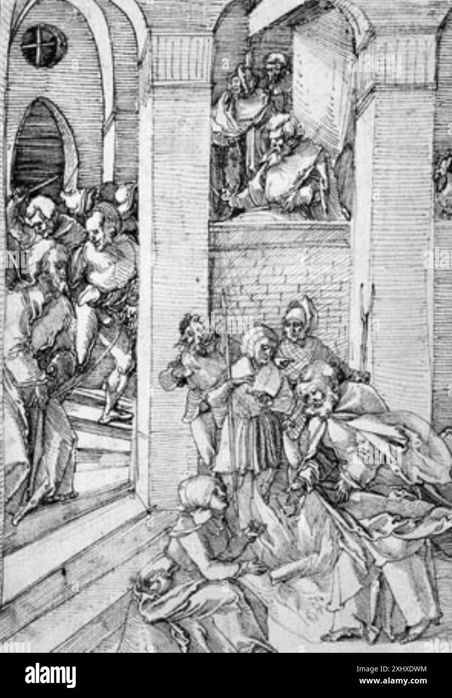 St Peter's denial in the courtyard of the high priest Schäufelein, Hans ...