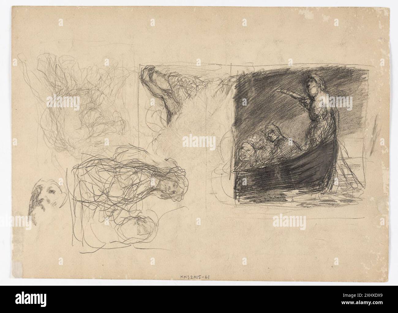 Figure and composition sketches Hartmann, Oluf 1879 - 1910 Drawing ...