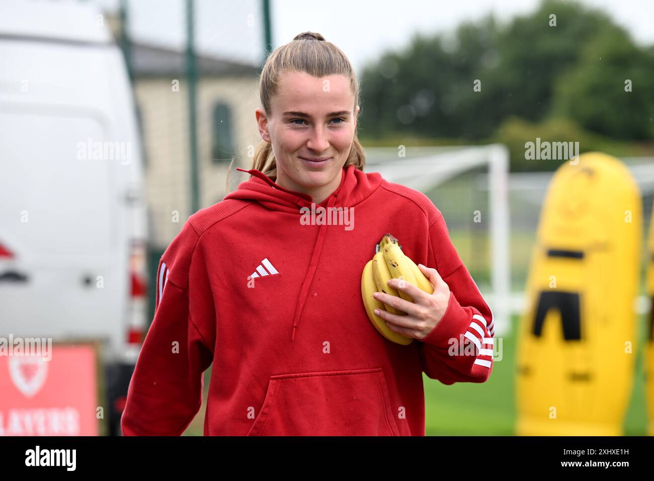 CARDIFF, WALES - 15 JULY 2024: Wales' Carrie Jones during a training ...