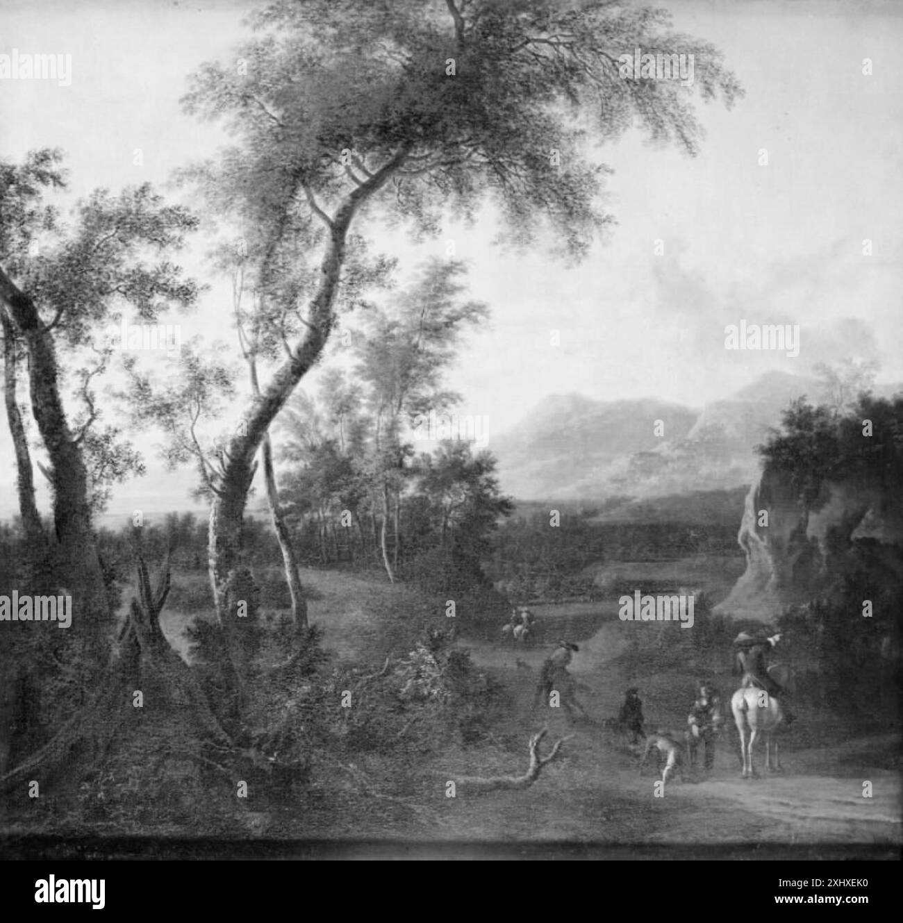 Frederik de Moucheron's painting depicts a rural landscape with ...