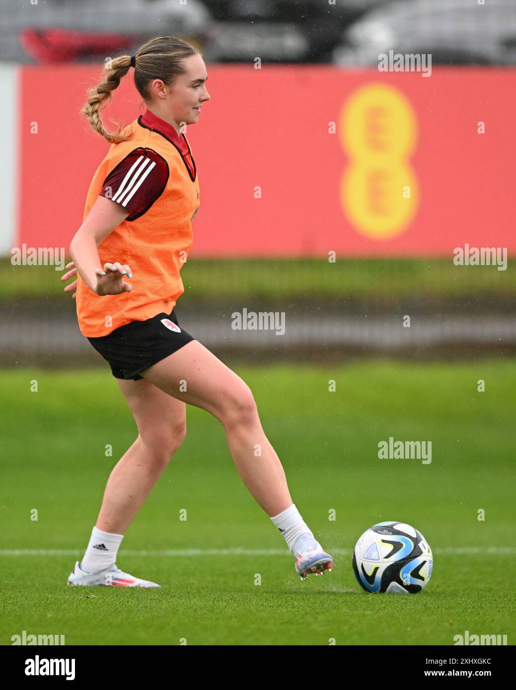 CARDIFF, UK. 15th July, 2024. Wales' Amy Richardson during a training ...