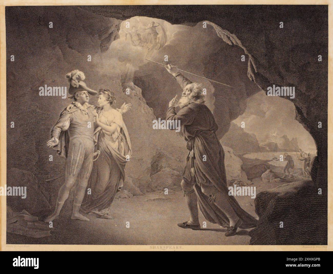 Prospero, Ferdinand and Miranda. From William Shakespeare's "Storm ...