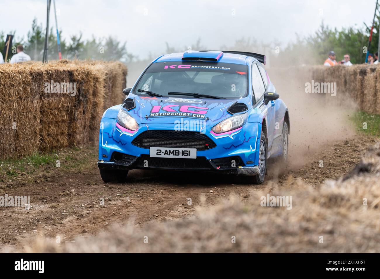 2017 Ford Fiesta R5 rally car on the rally stage at the Goodwood ...