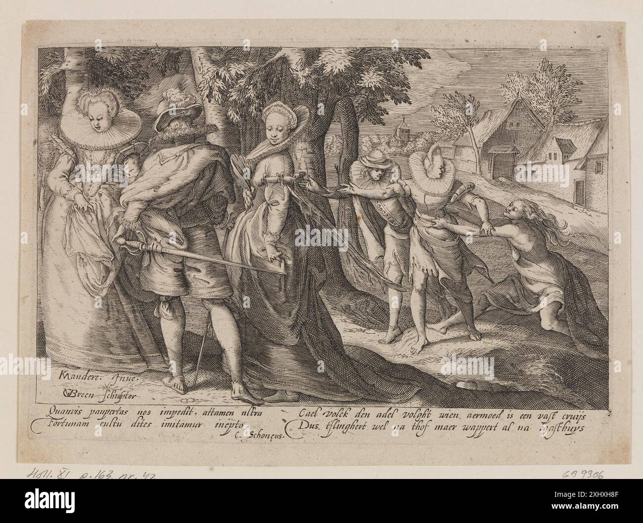 Copper engraving by Gillis van Breen and Karel van Mander depicting ...