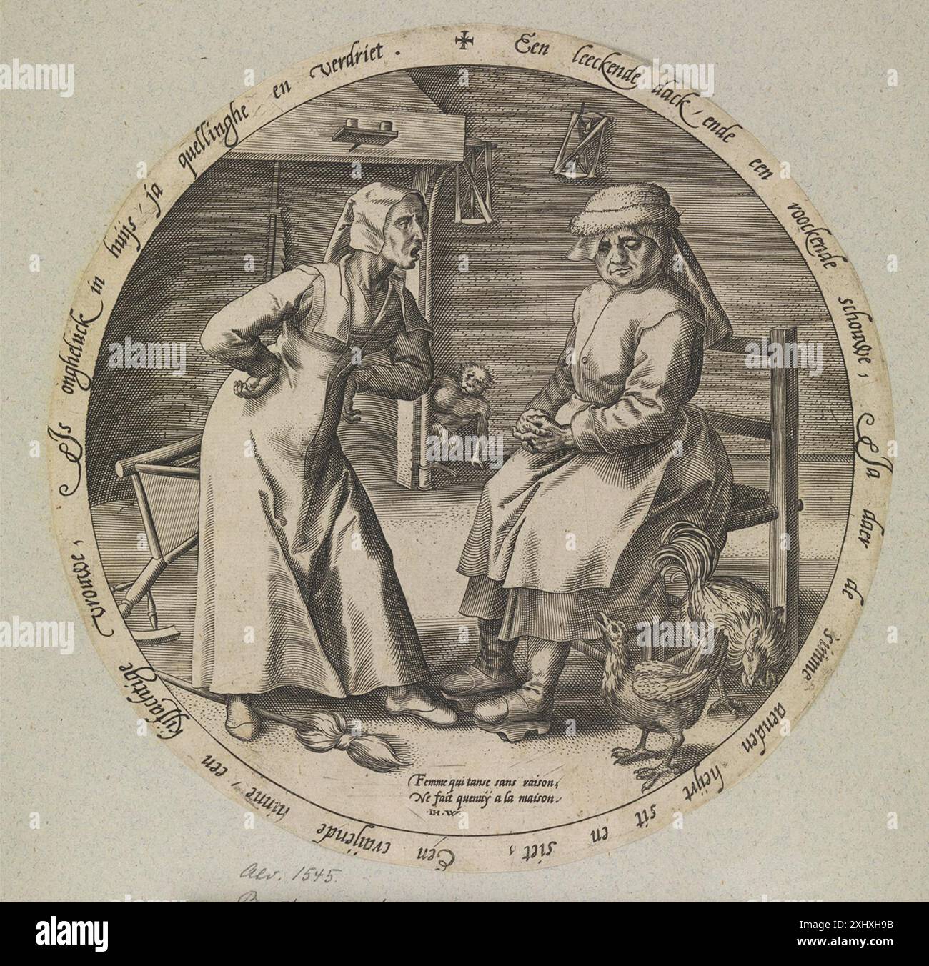 The scolding woman and the cackling hen Wierix, Johannes 1549 - 1618 ...