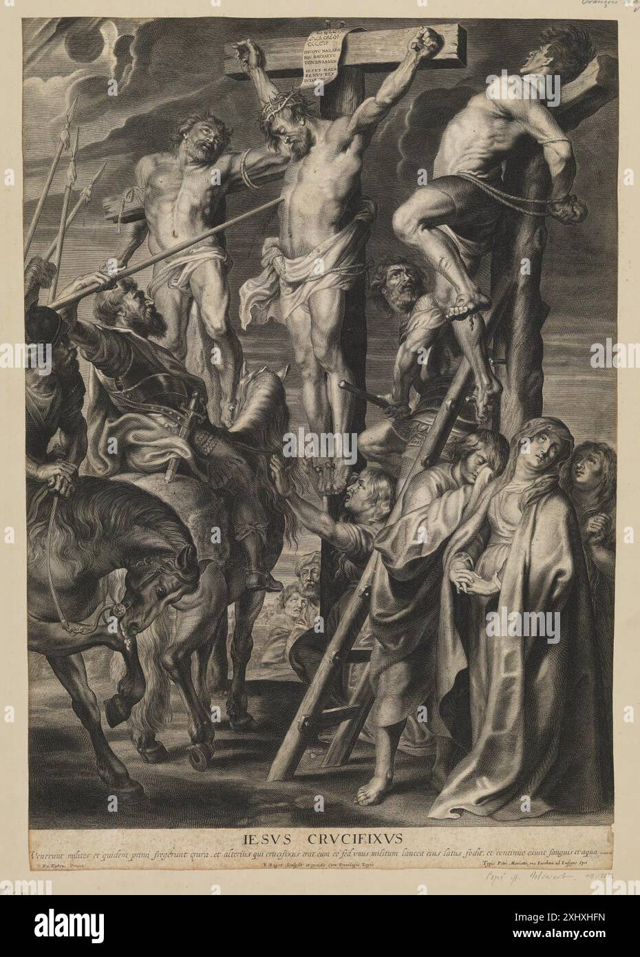 Christ on the cross between the two thieves hi-res stock photography ...