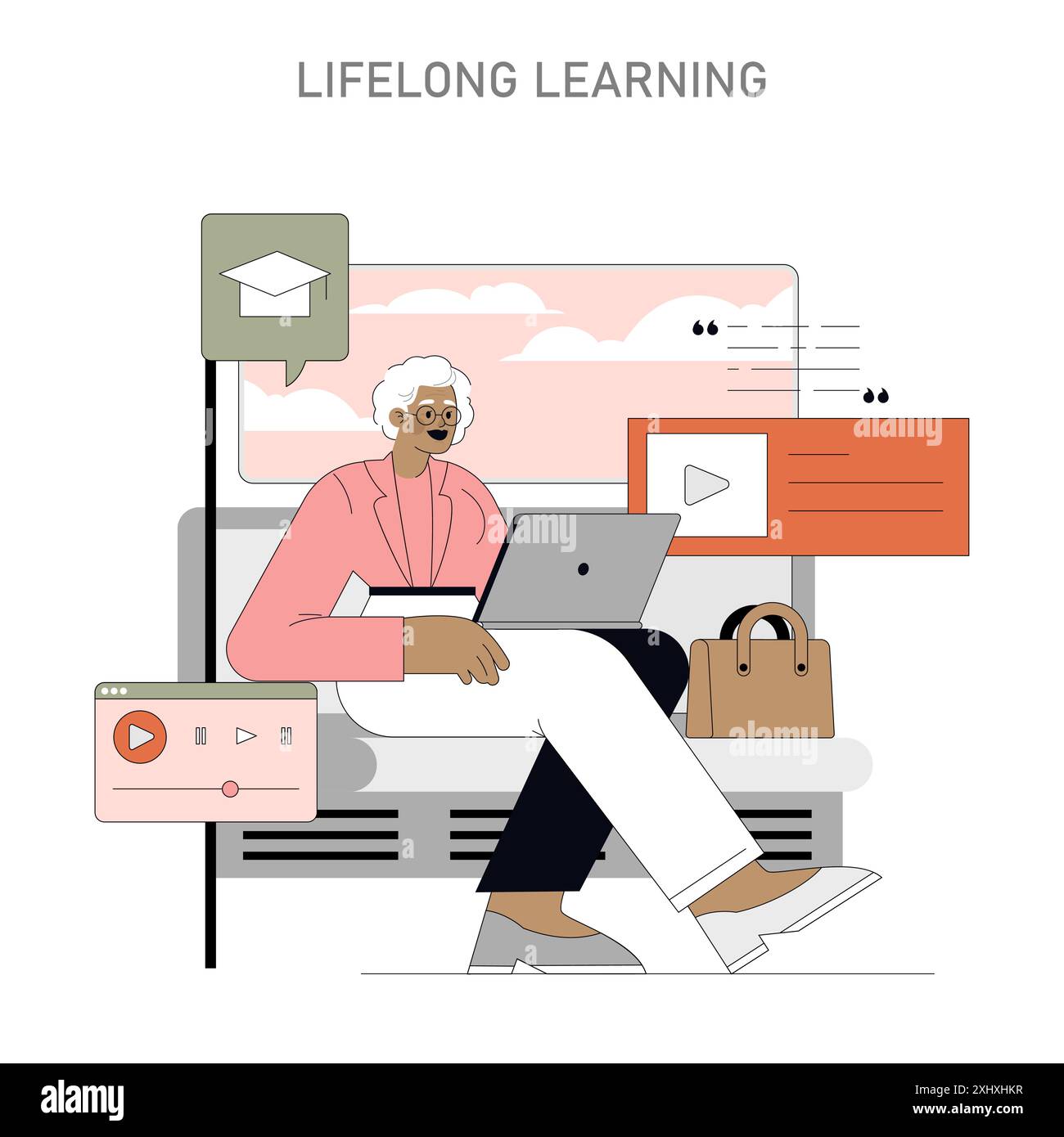 Woman platform mature Stock Vector Images - Alamy