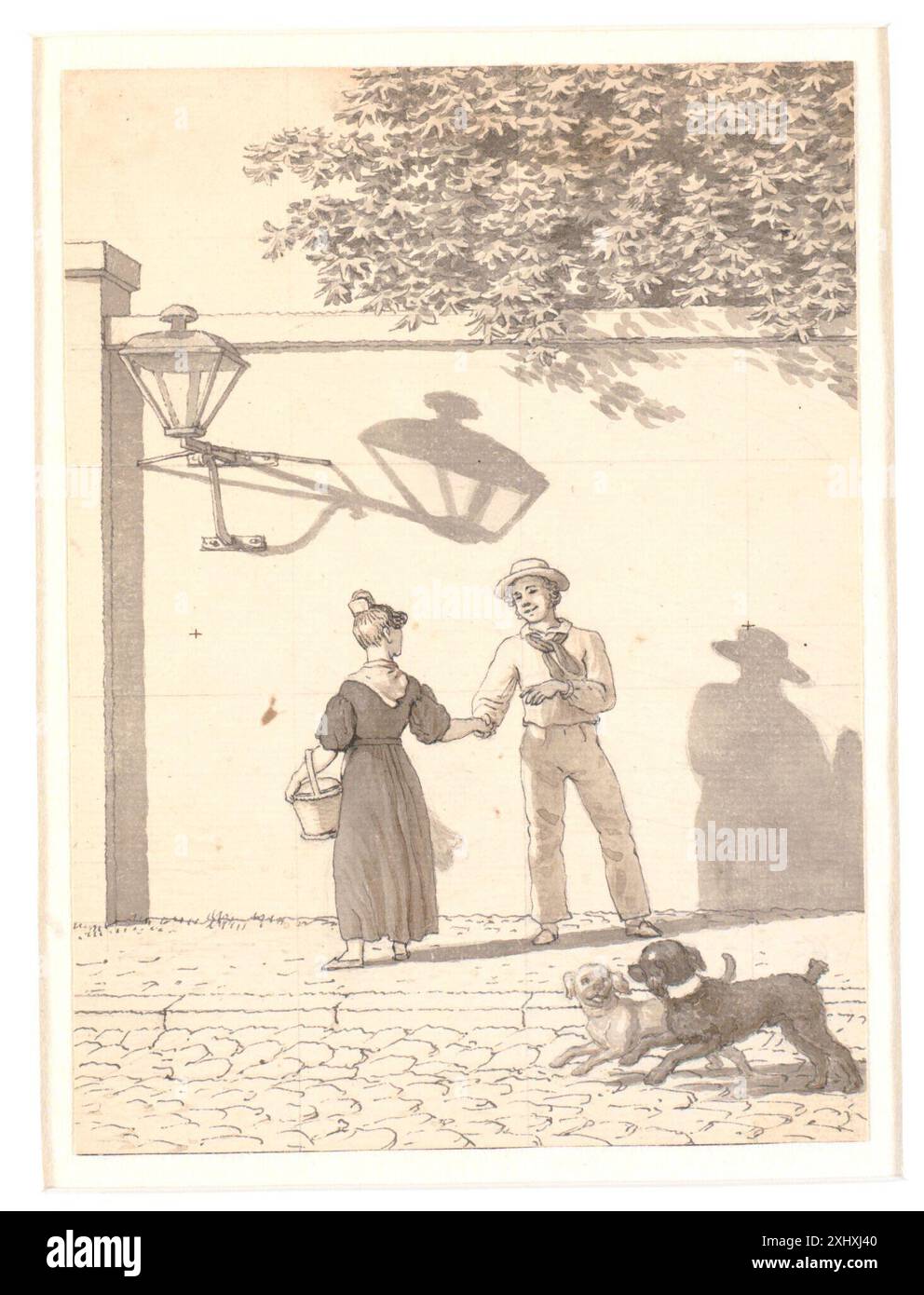 A Sailor Taking Leave of his Girl Eckersberg, C.W. 1783 - 1853 Drawing ...