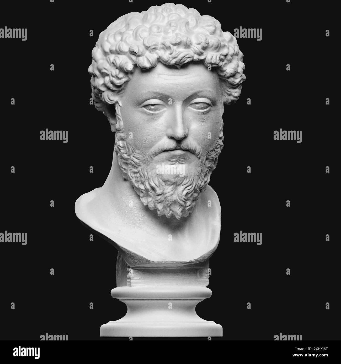 Head sculpture of Marcus Aurelius, Roman emperor and Stoic philosopher ...