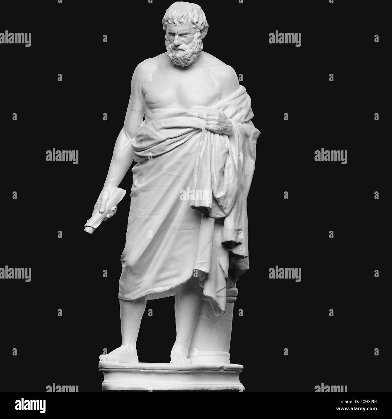 A marble portrait statue of a philosopher, possibly Menippus, a Greek ...