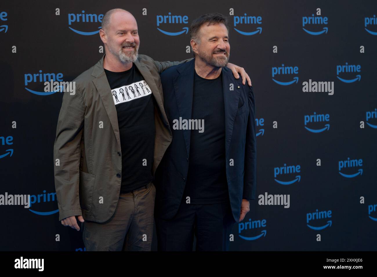 Rome, Italy. 15th July, 2024. Pietro Sermonti and Christian De Sica are ...