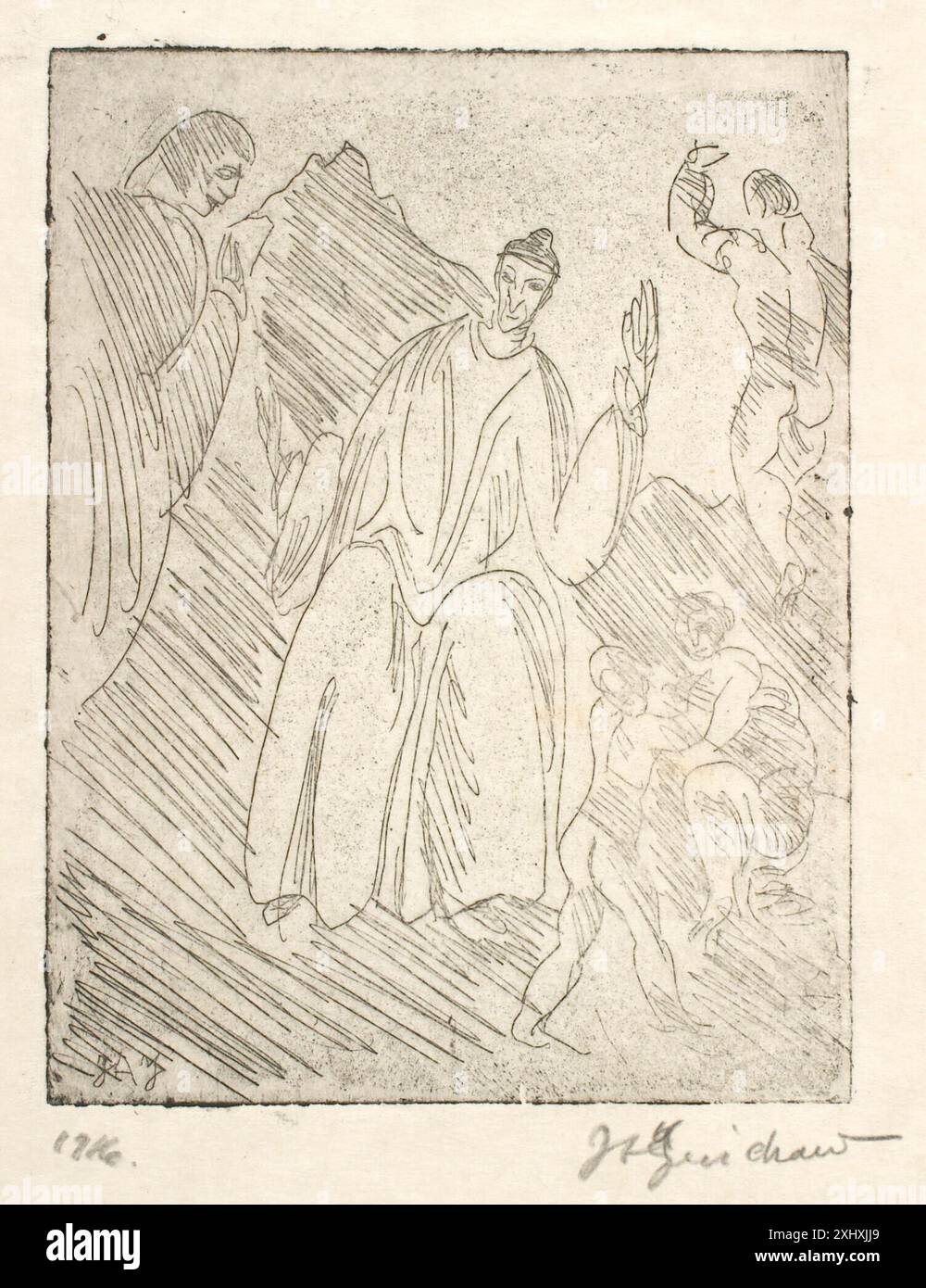Dante Jerichau (II), J.A. 1890 - 1916 Etching, Print Jens Adolf ...
