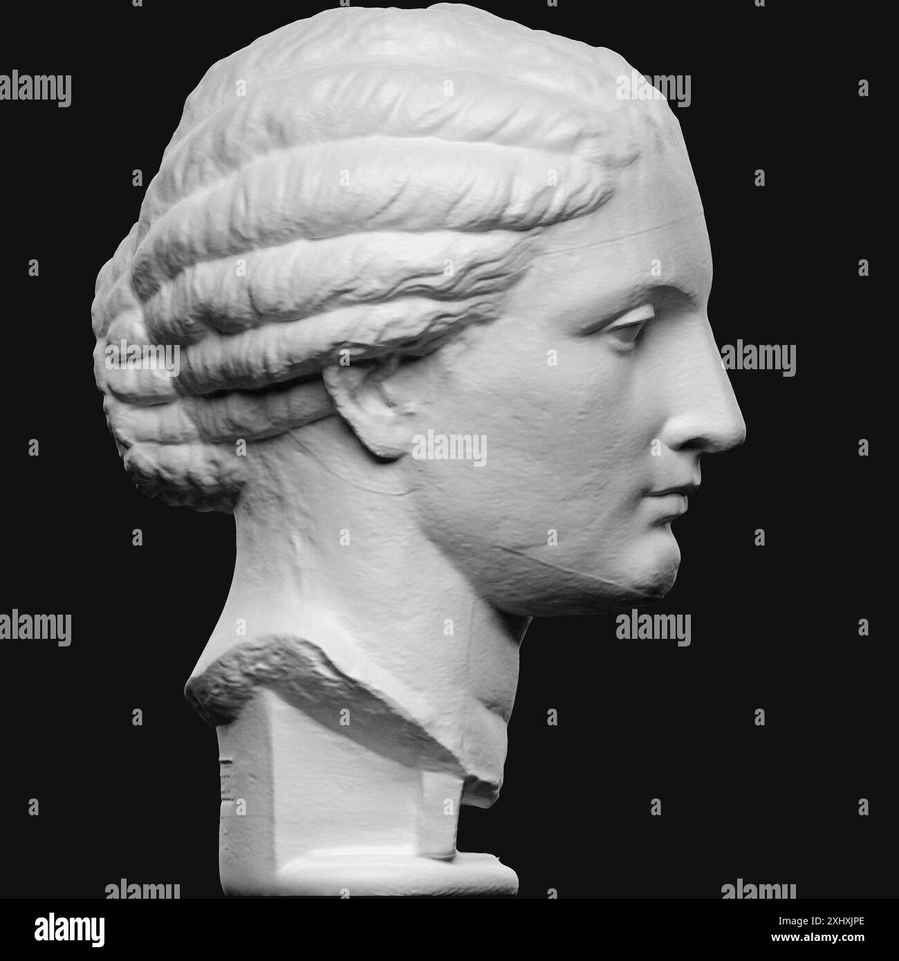 Sculpted head of a young woman named Corinna, emphasizing facial ...