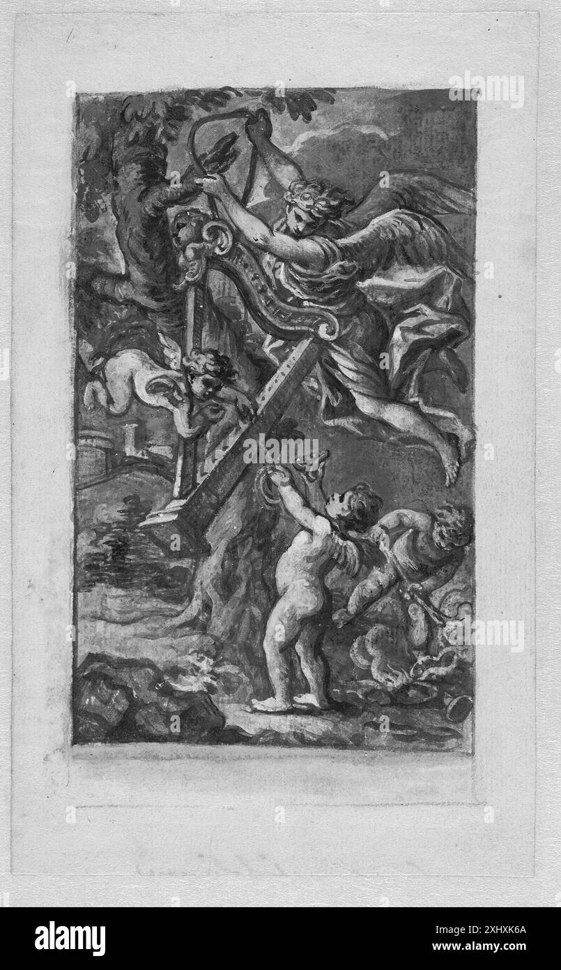 Drawing by Francesco La Marra depicting an allegorical subject, part of ...