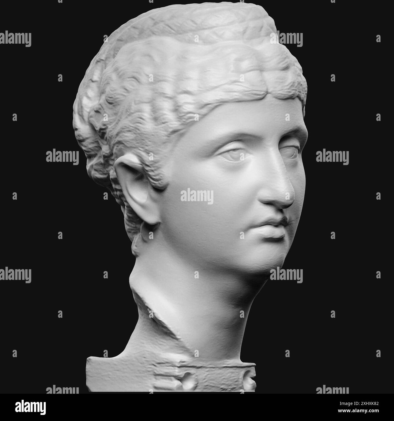 This head sculpture depicts Faustina the Elder, wife of Emperor ...