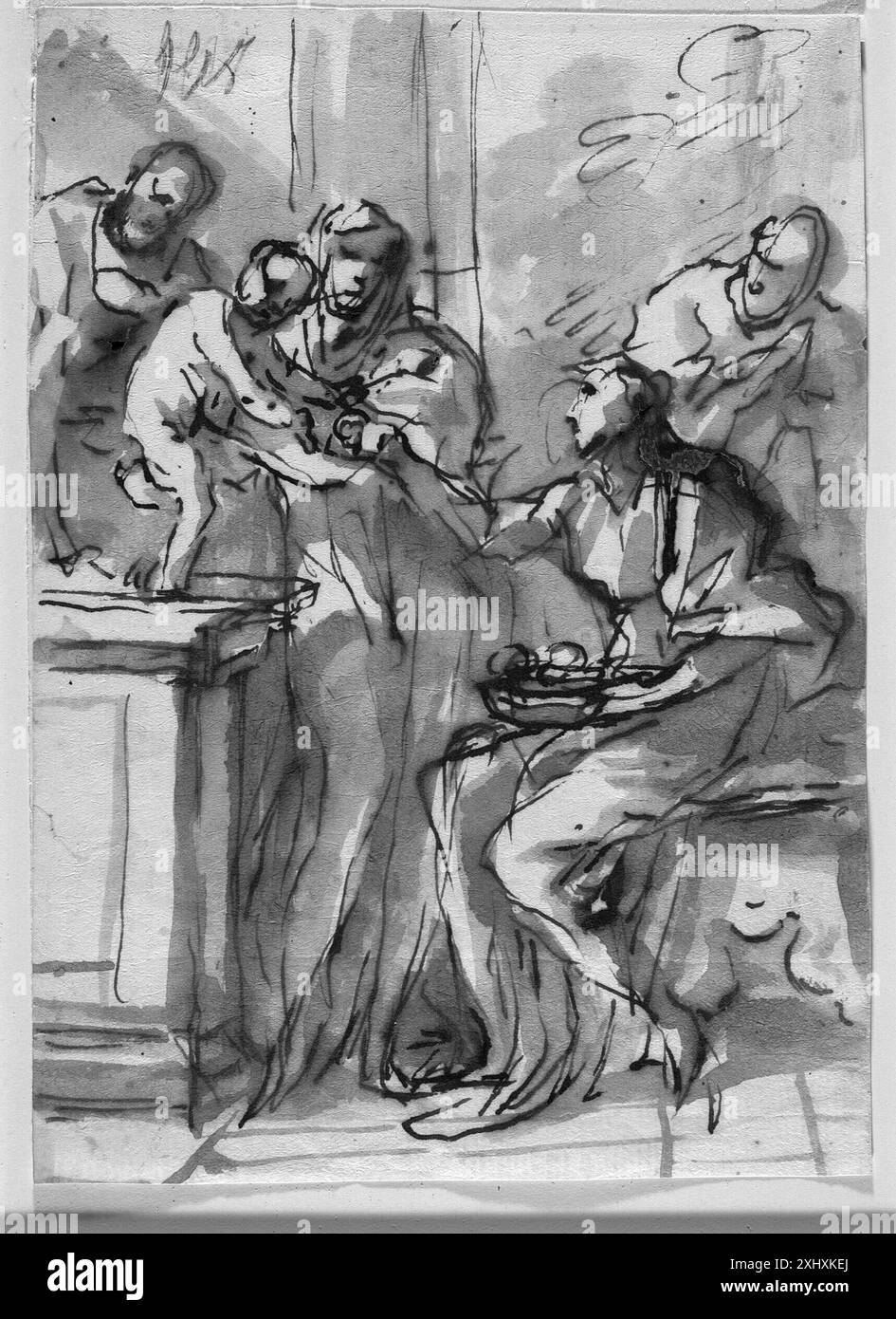 The Holy Family with Sts Anne and Joachim (?) Unknown Neapolitan ...