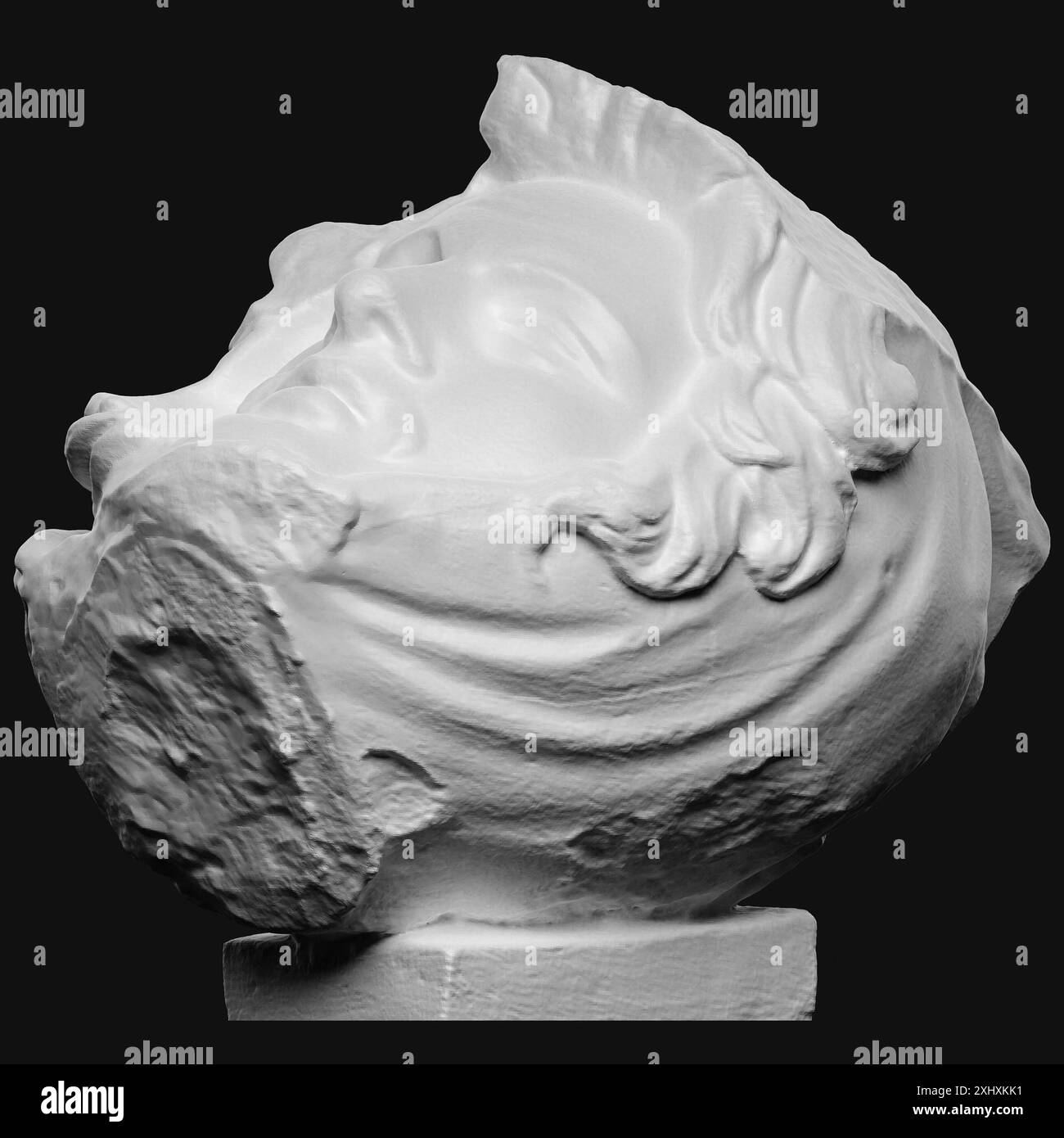Marble sculpture showing head Black and White Stock Photos & Images - Alamy