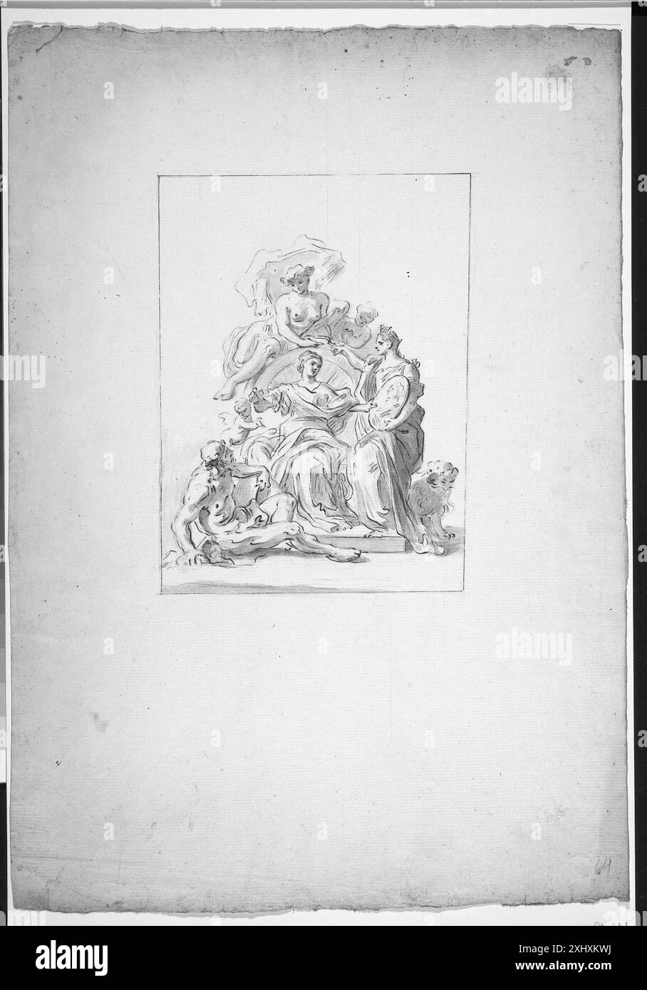 Allegorical scene Solimena, Francesco 1657 - 1747 Drawing Neapolitan ...