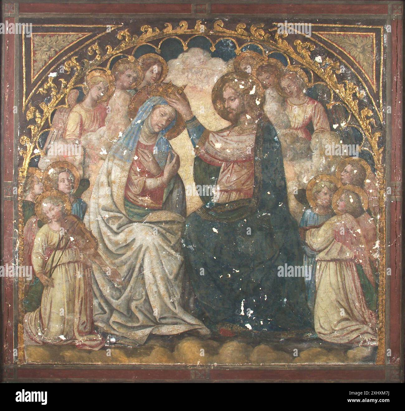 Fresco 15th century of coronation of the virgin mary hi-res stock ...