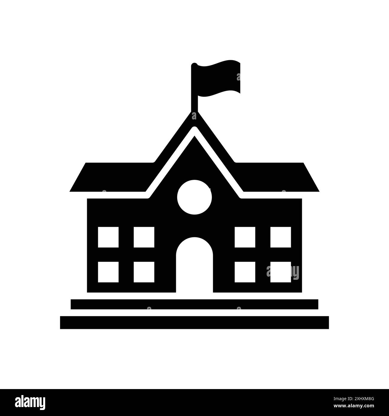 school building icon vector design template in white background Stock ...