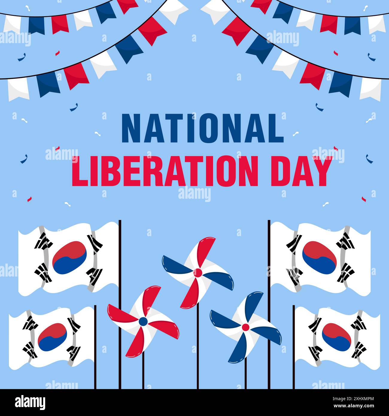 national liberation day illustration in flat style design Stock Vector ...