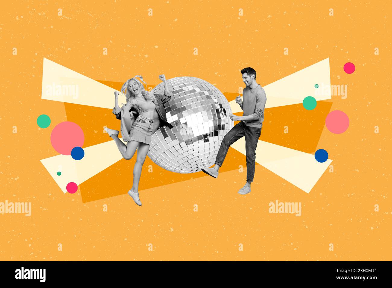 Sketch image composite trend artwork photo collage of listen music ...