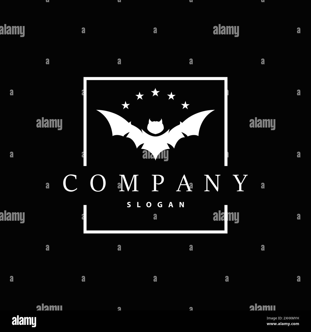 Bat logo design hi-res stock photography and images - Alamy