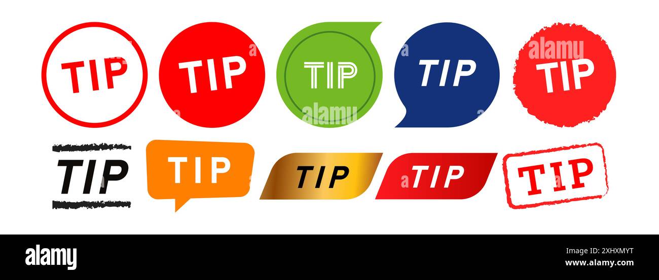 Tip stamp Stock Vector Images - Alamy
