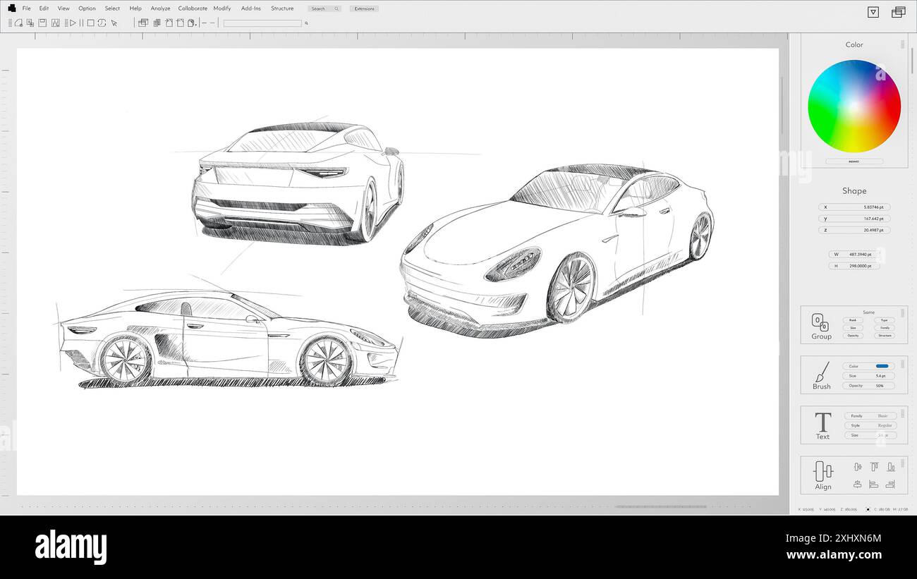 Light Interface Mockup of Professional Illustration Computer Software ...