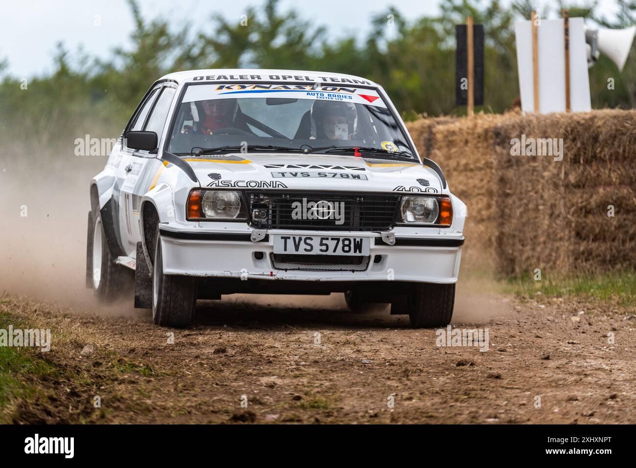 1981 Opel Ascona 400 rally car on the rally stage at the Goodwood ...