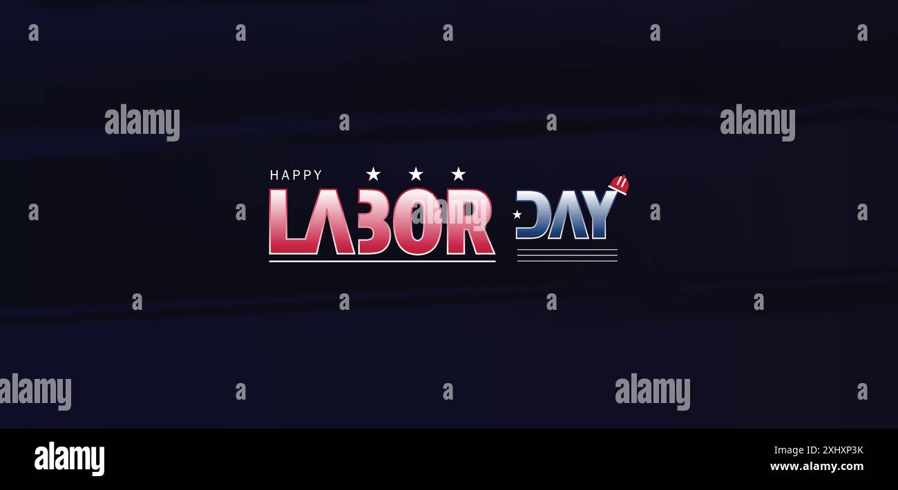 Red and white flag-themed Labor Day logo Stock Vector Image & Art - Alamy