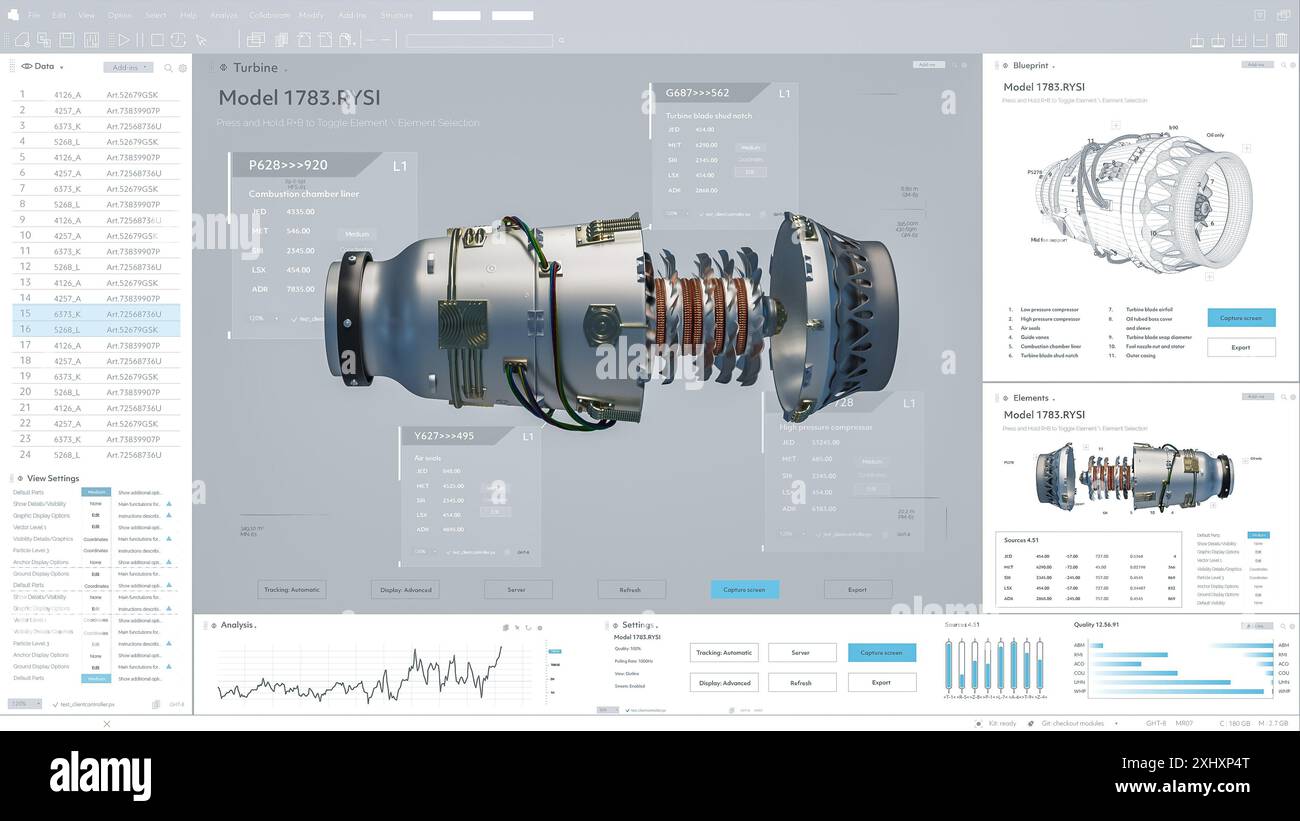 Computer CAD Software Mock-up Showing Design of Industrial Sustainable ...