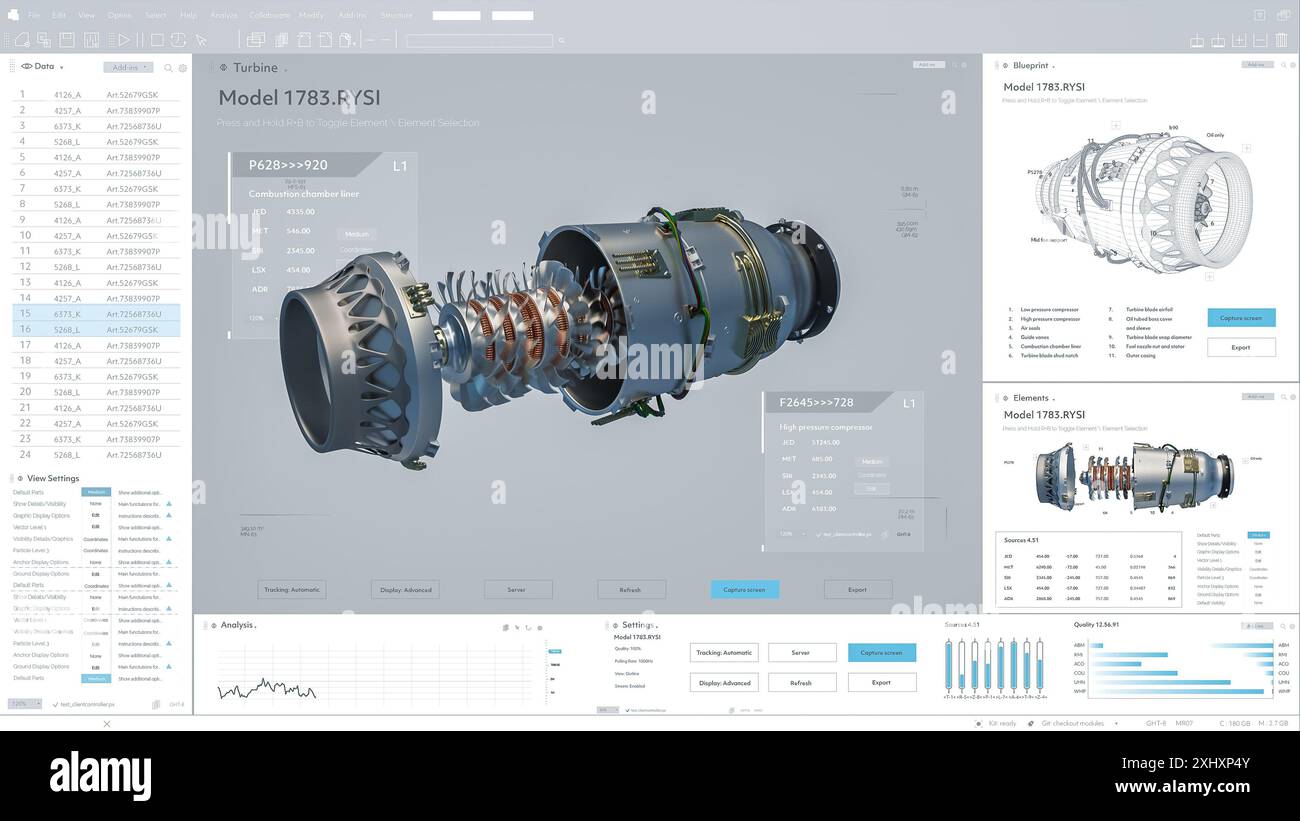 Computer CAD Software Mock-up Showing Design of Industrial Sustainable ...
