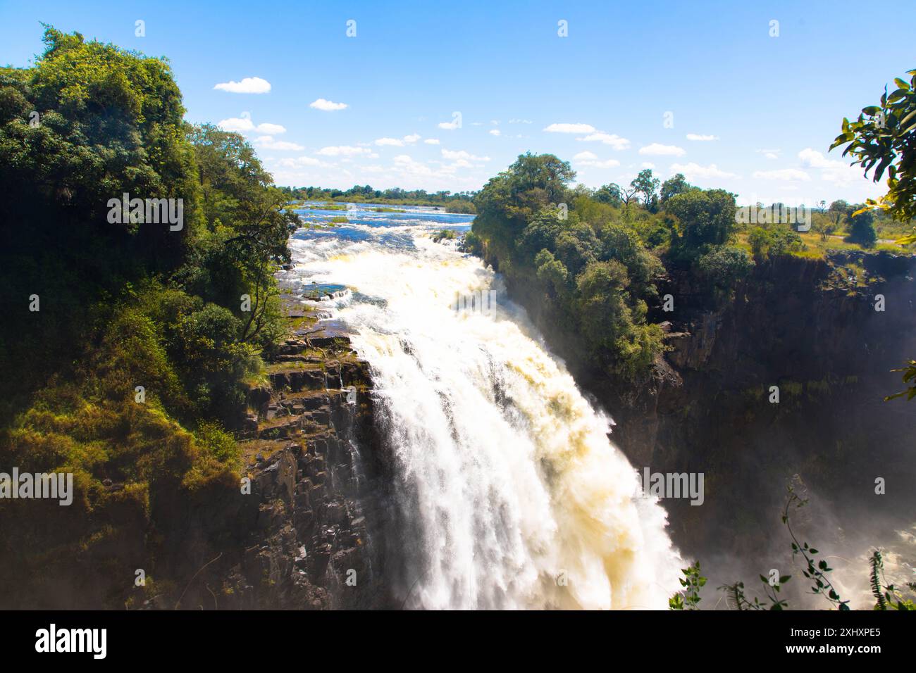 Famous waterfalls called Victoria Falls in Northern Zimbabwe. The ...