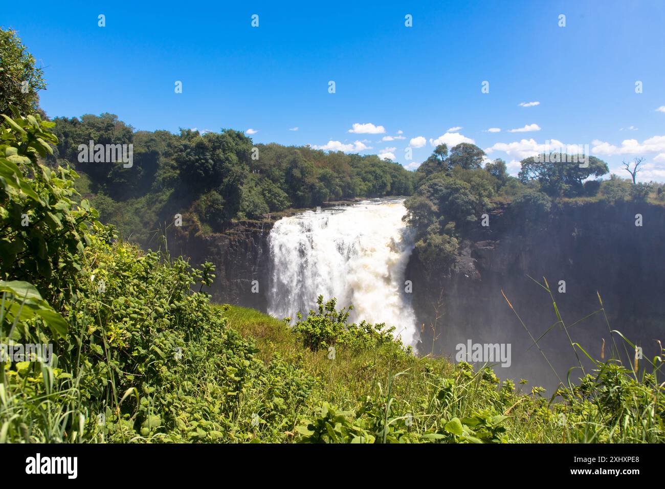 Famous waterfalls called Victoria Falls in Northern Zimbabwe. The ...