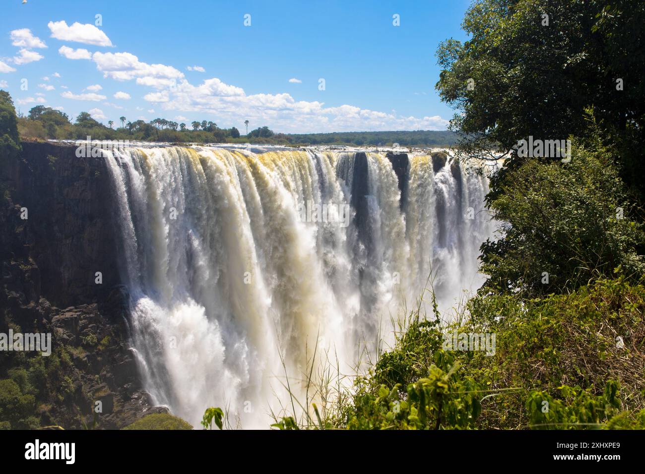 Famous waterfalls called Victoria Falls in Northern Zimbabwe. The ...
