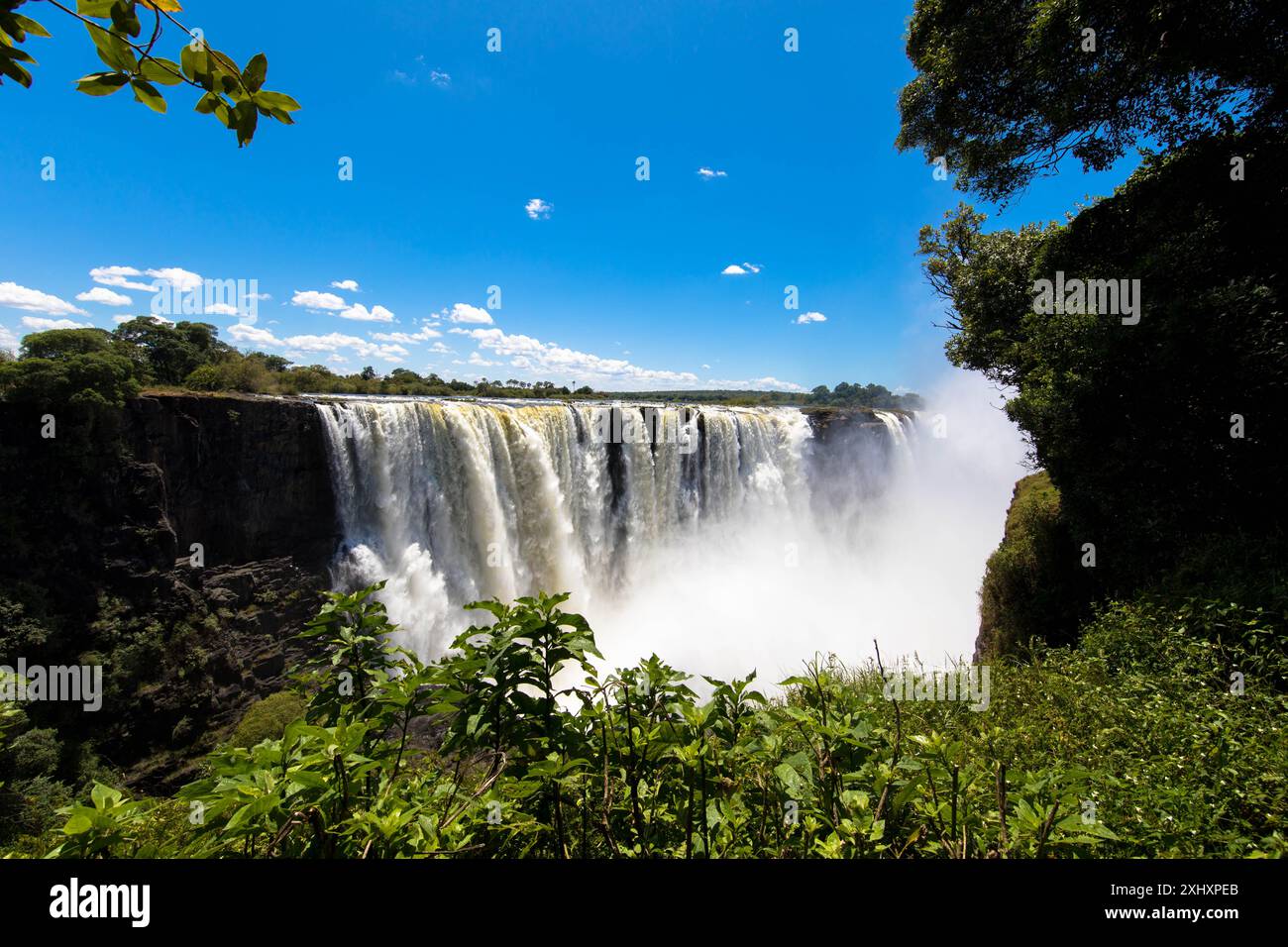 Famous waterfalls called Victoria Falls in Northern Zimbabwe. The ...