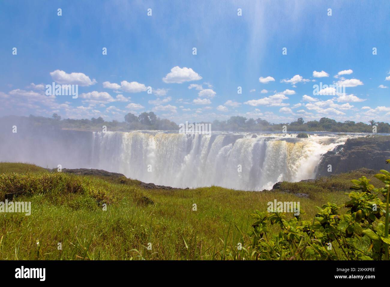 Famous waterfalls called Victoria Falls in Northern Zimbabwe. The ...