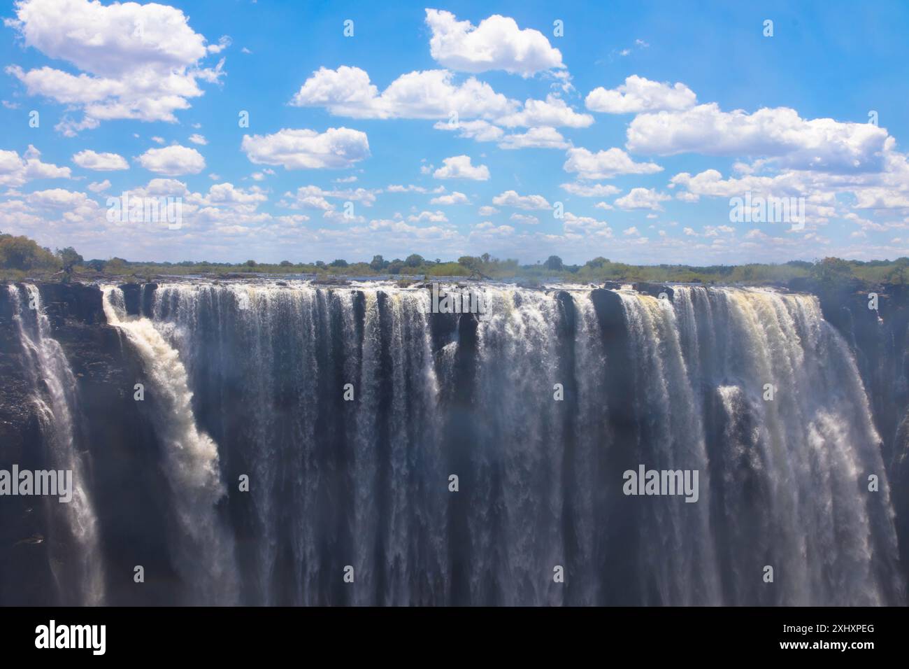 Famous waterfalls called Victoria Falls in Northern Zimbabwe. The ...