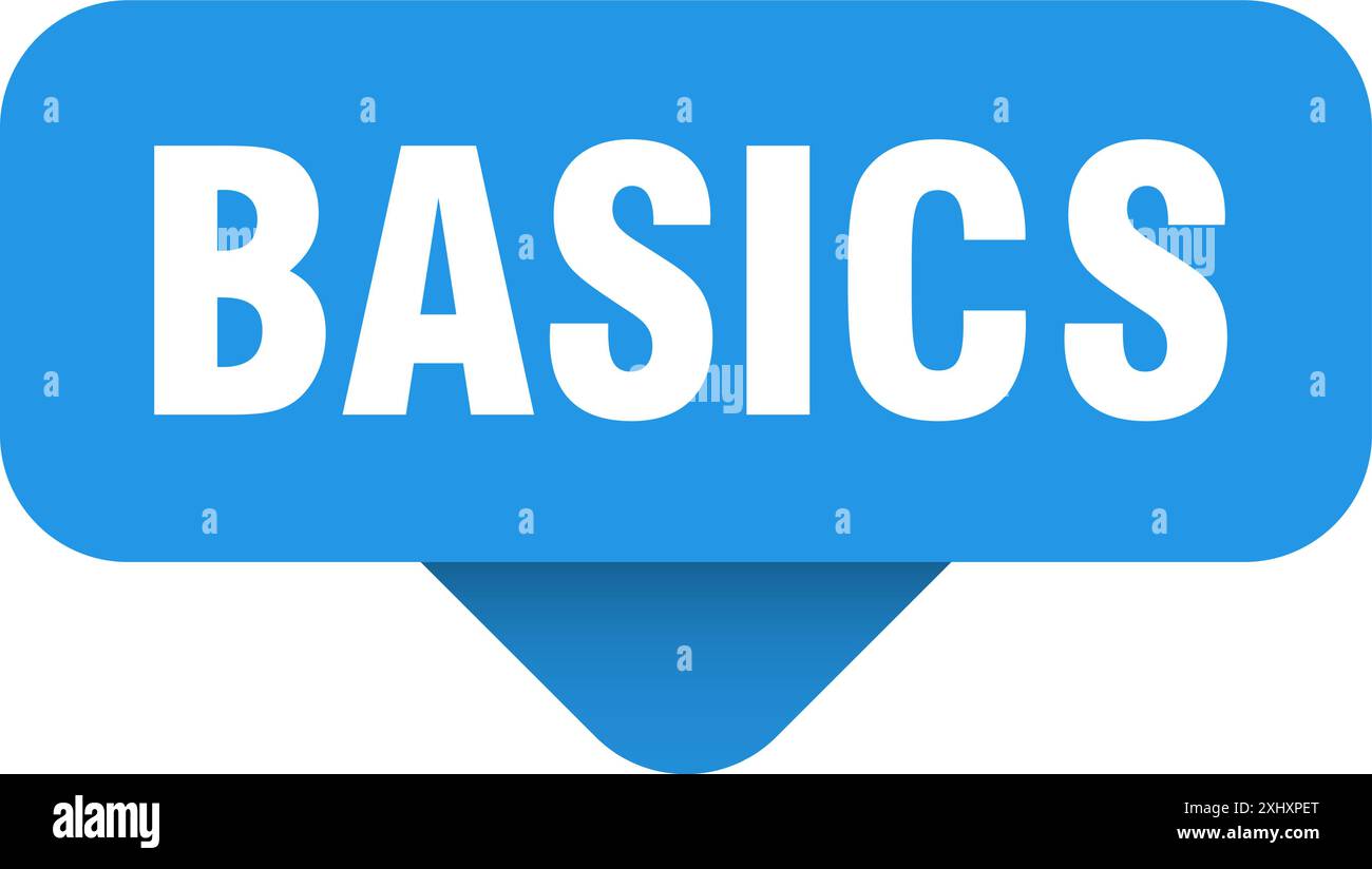 basics sticker. basics sign on transparent background. rectangular ...