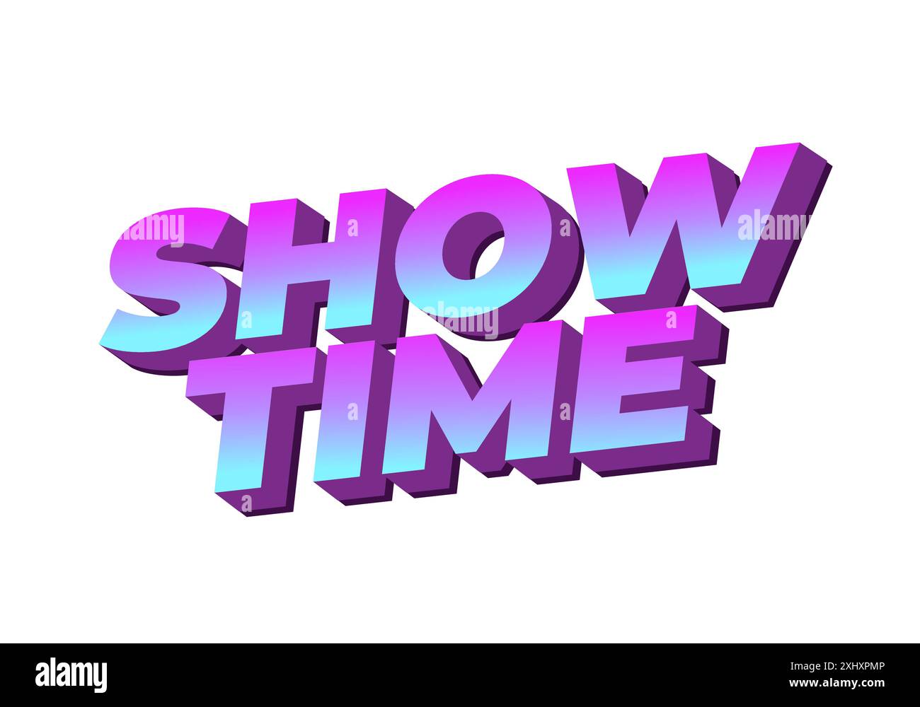 Show time. Text effect design in 3D style with good colors Stock Vector ...