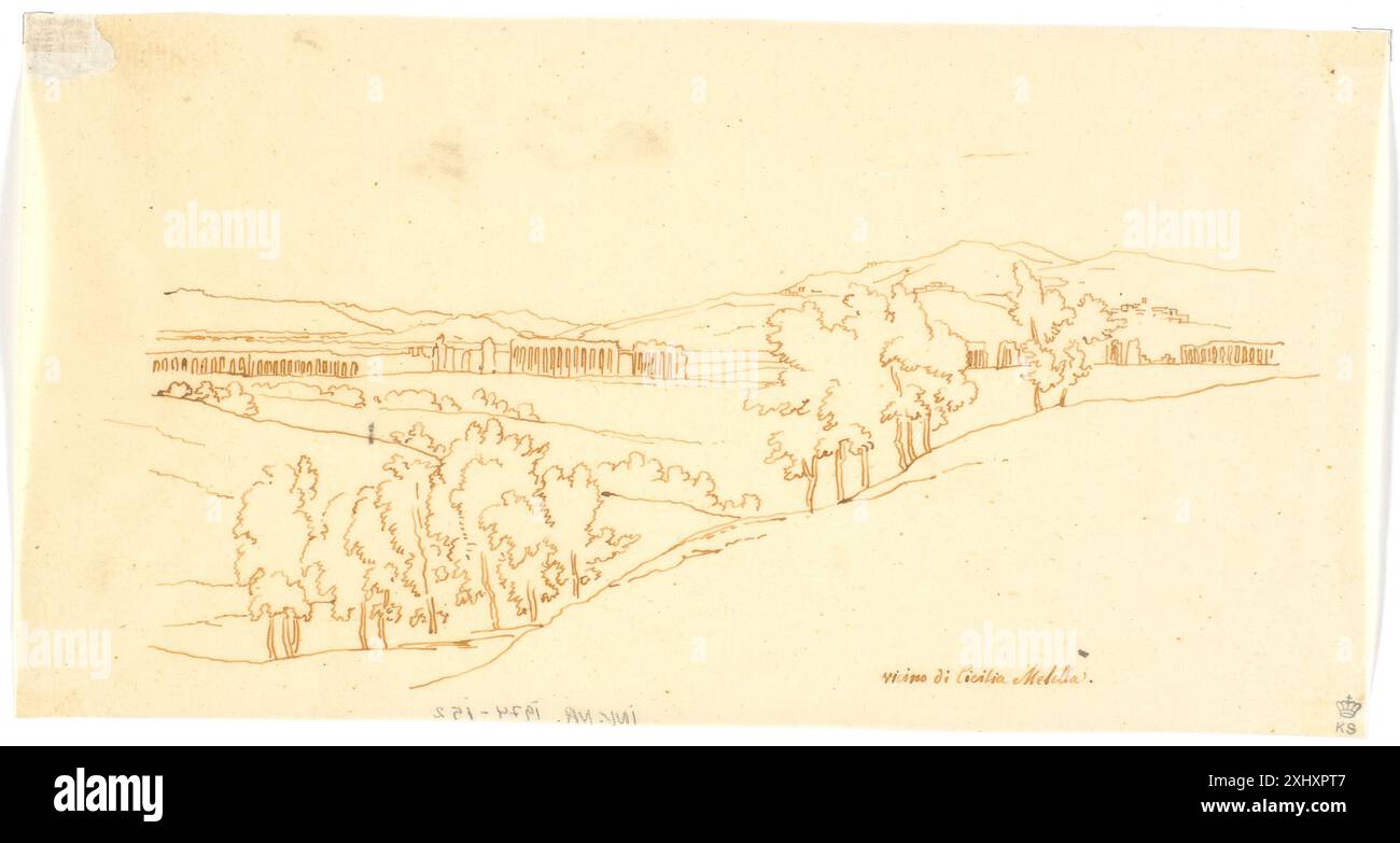 Martinus Rørbye's 19th-century drawing depicts the area near Cicilia ...