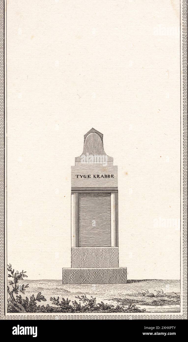 Etching by J.F. Clemens after Johannes Wiedewelt depicting Tyge Krabbe ...